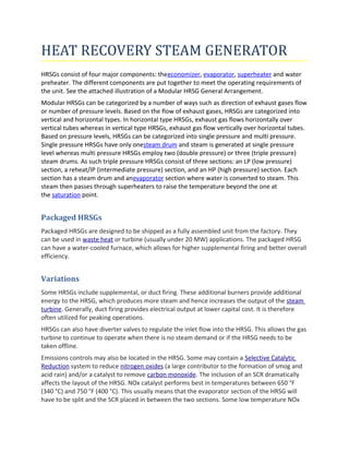 Heat recovery steam generator | DOC