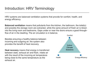 Heat Recovery Ventilation (HRV) Zehnder America | PPTX