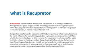 Heat Exchanger recuperators | PPTX