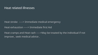 Heat related illness power point presentation | PPTX