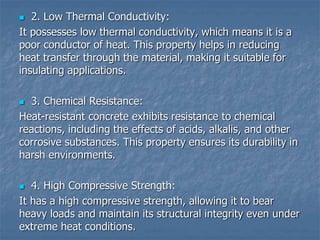 Heat Resistant Concrete Presentation ppt | PPT