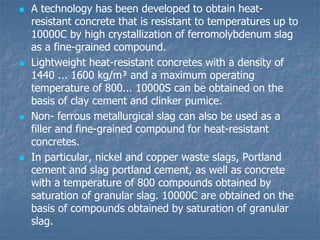 Heat Resistant Concrete Presentation ppt | PPT