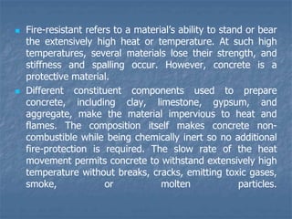 Heat Resistant Concrete Presentation ppt | PPT
