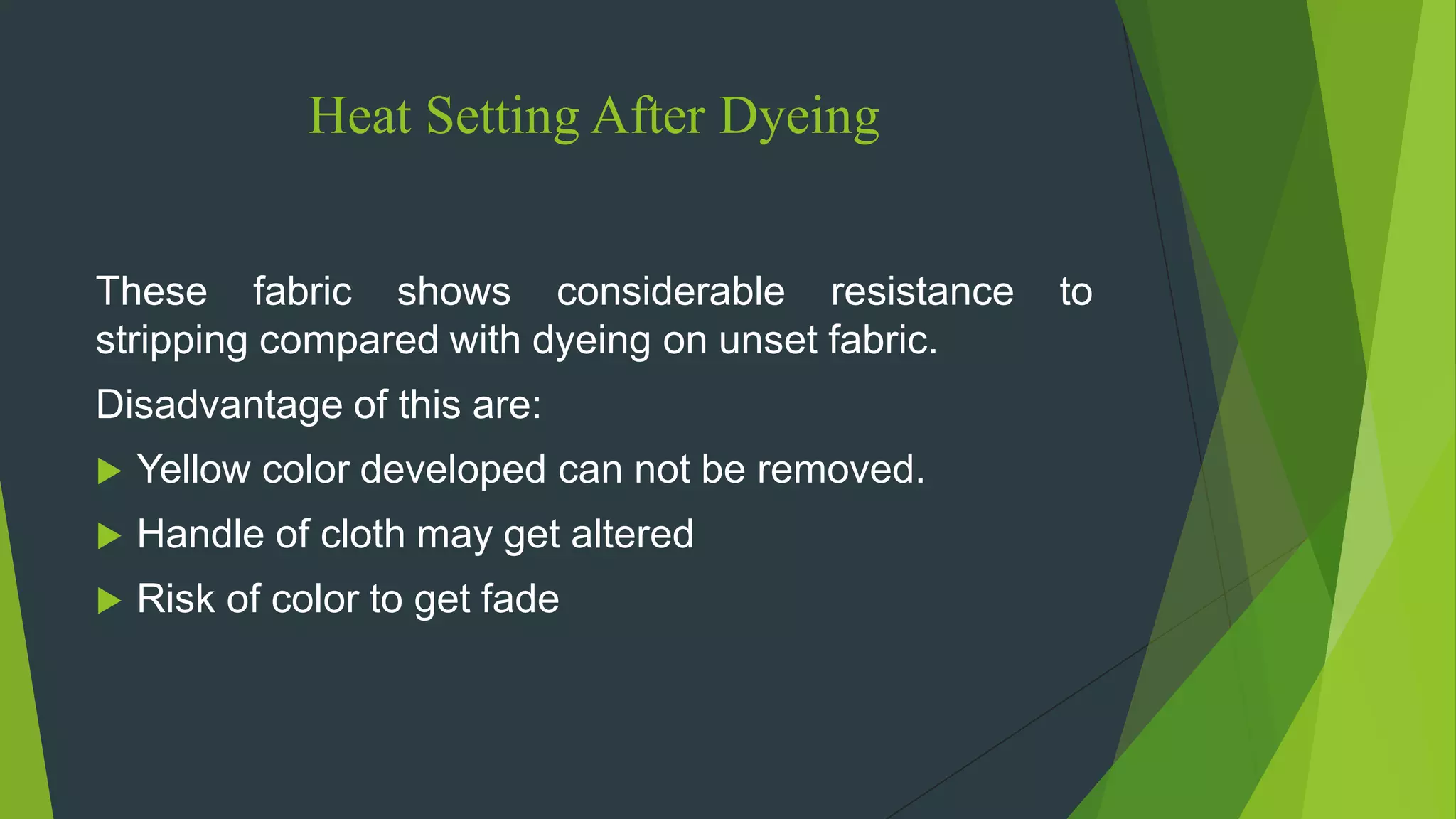 Heat setting | PPTX