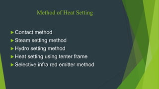 Heat setting | PPTX | Home Appliances | Home & Garden