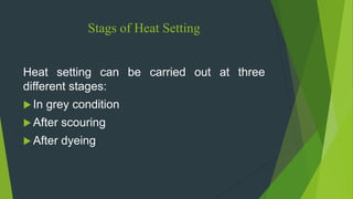 Heat setting | PPTX | Home Appliances | Home & Garden