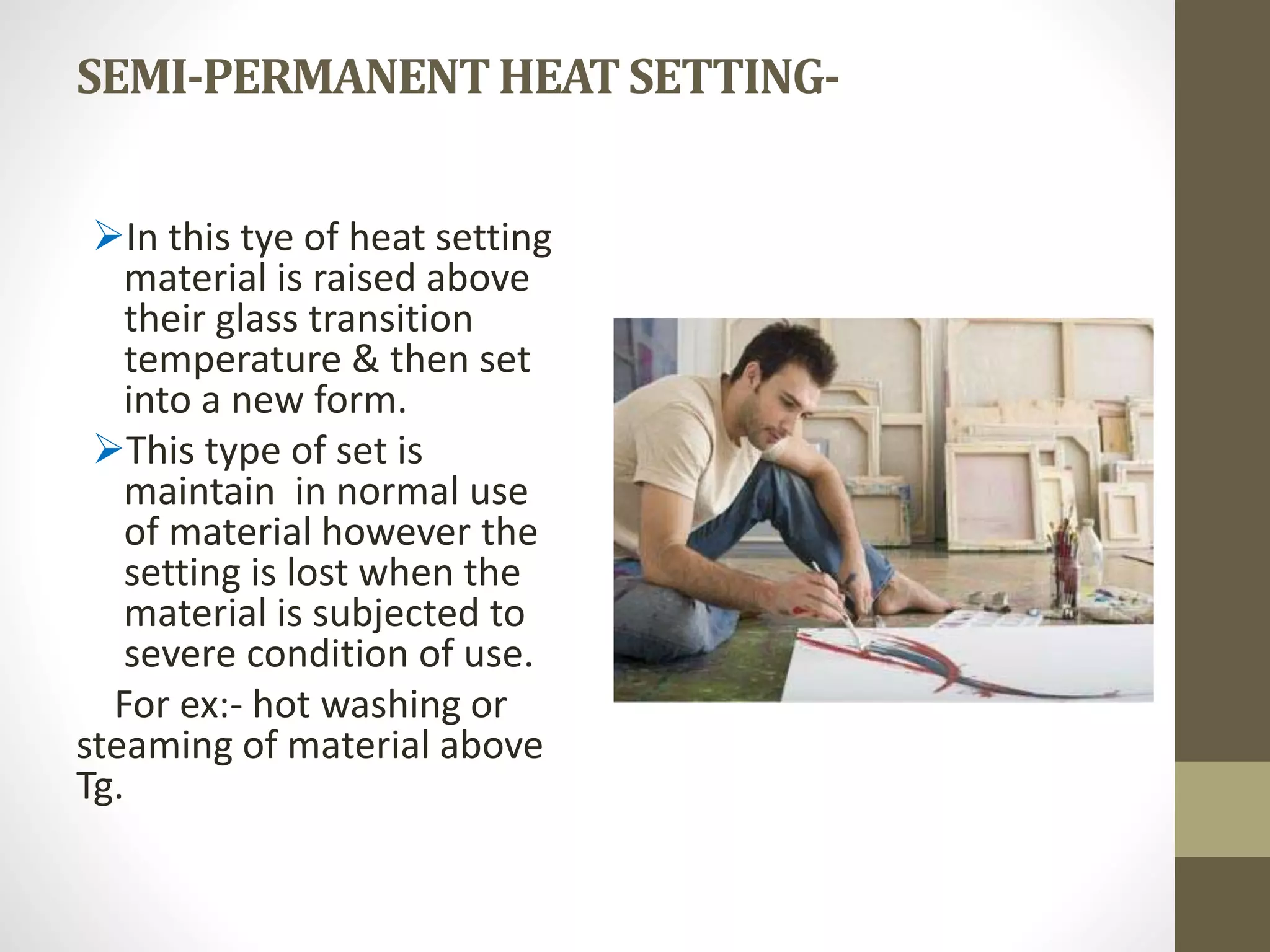 Heat setting of manufactured fibres | PPTX