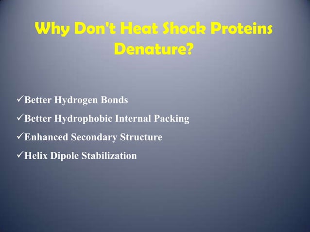 Heat shock proteins | PPTX