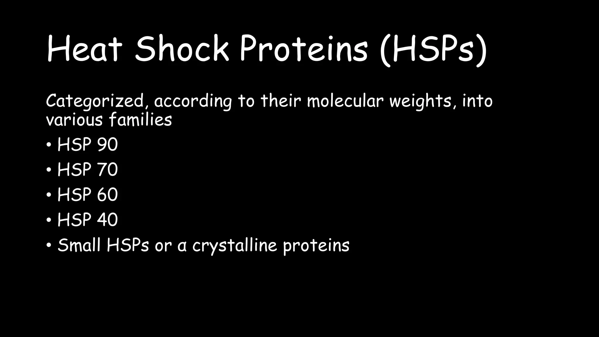 Heat shock proteins | PPTX