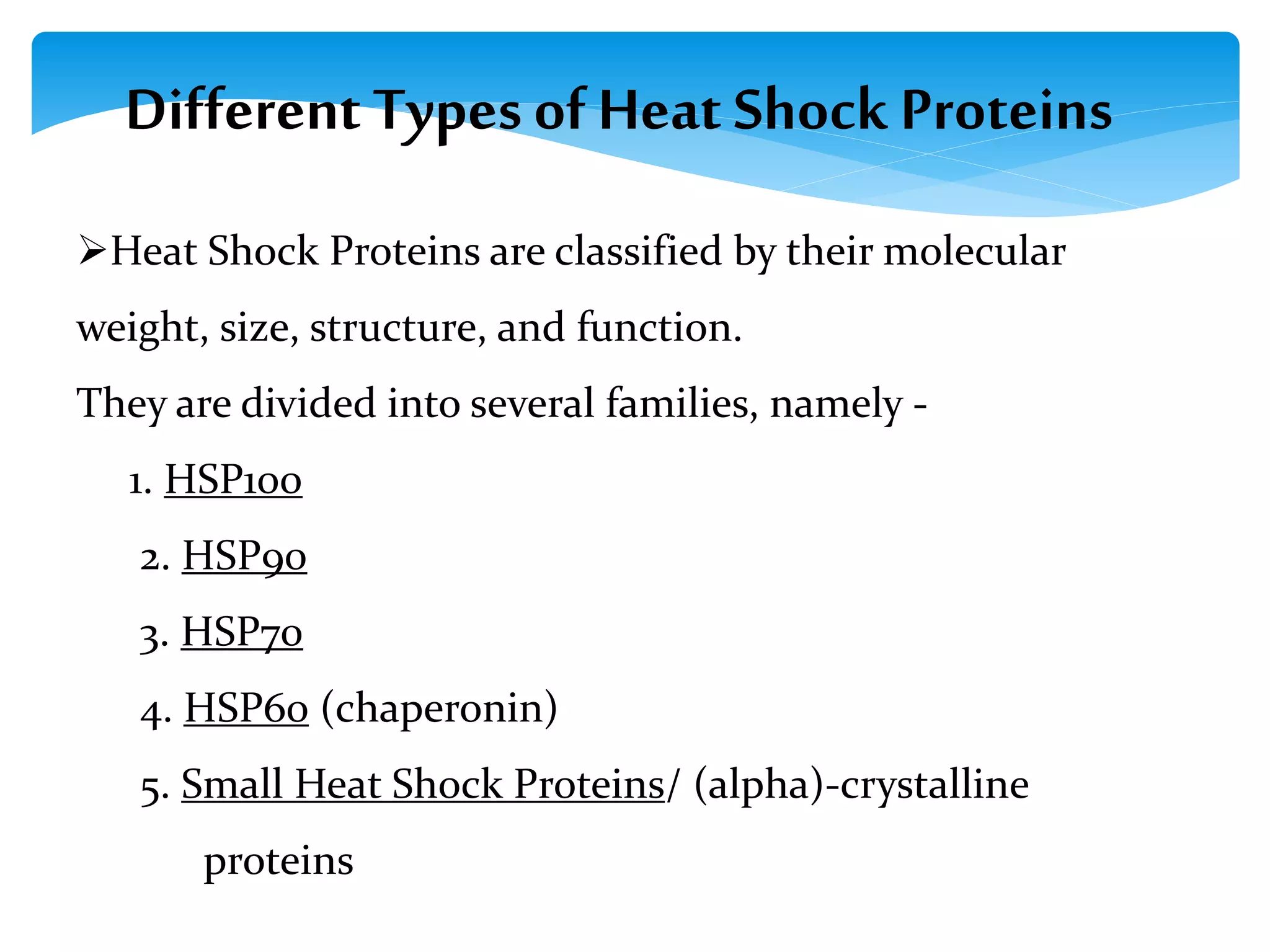 Heat shock proteins final presentation | PPTX