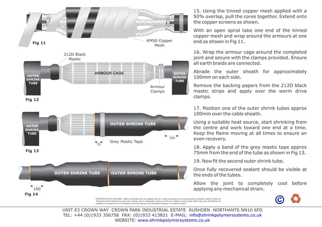 3. Heat Shrink Cable Joint (HV) - 11kV 3 Core XLPE BS6622 Cables | PDF