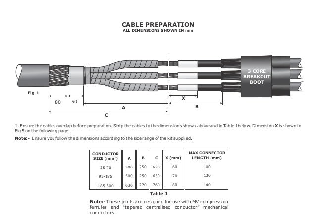 6. Heat Shrink Cable Joint (HV) - 11kV Trifurcating Transition (3 Cor…