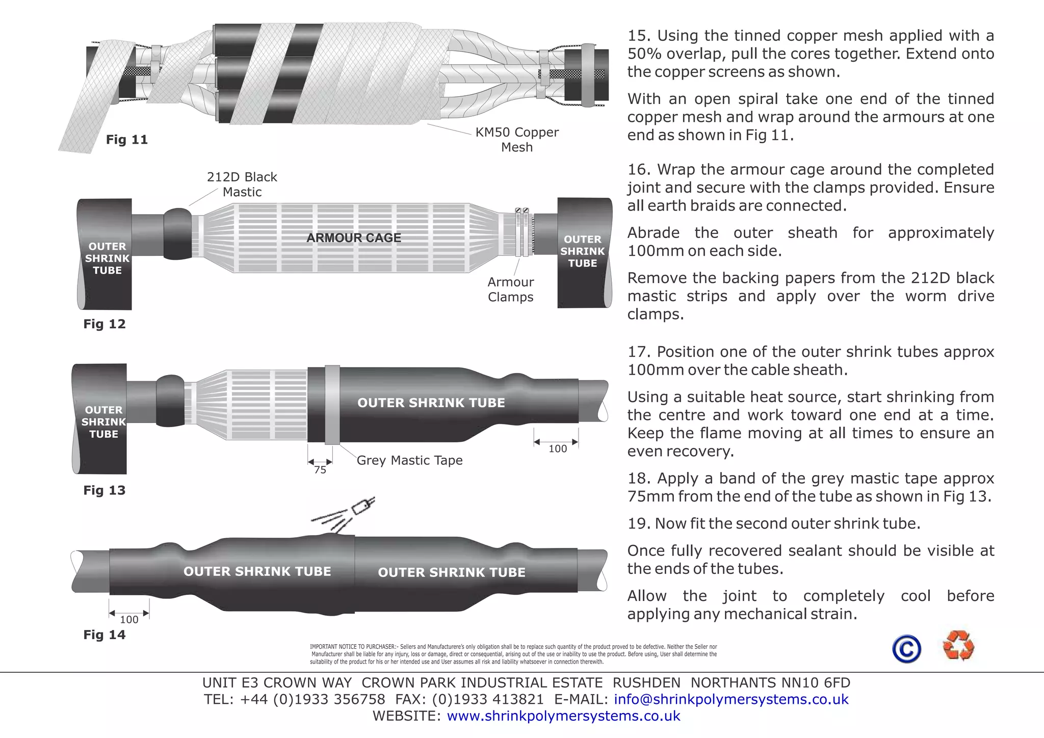 Heat Shrink Cable Joints - 11kV 3 Core XLPE SWA (HV Cable Joints) - SPS ...