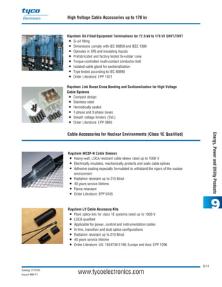 Raychem Heat Shrink - Raychem Tyco Heat Shrink Tubing And Sleeving | PDF