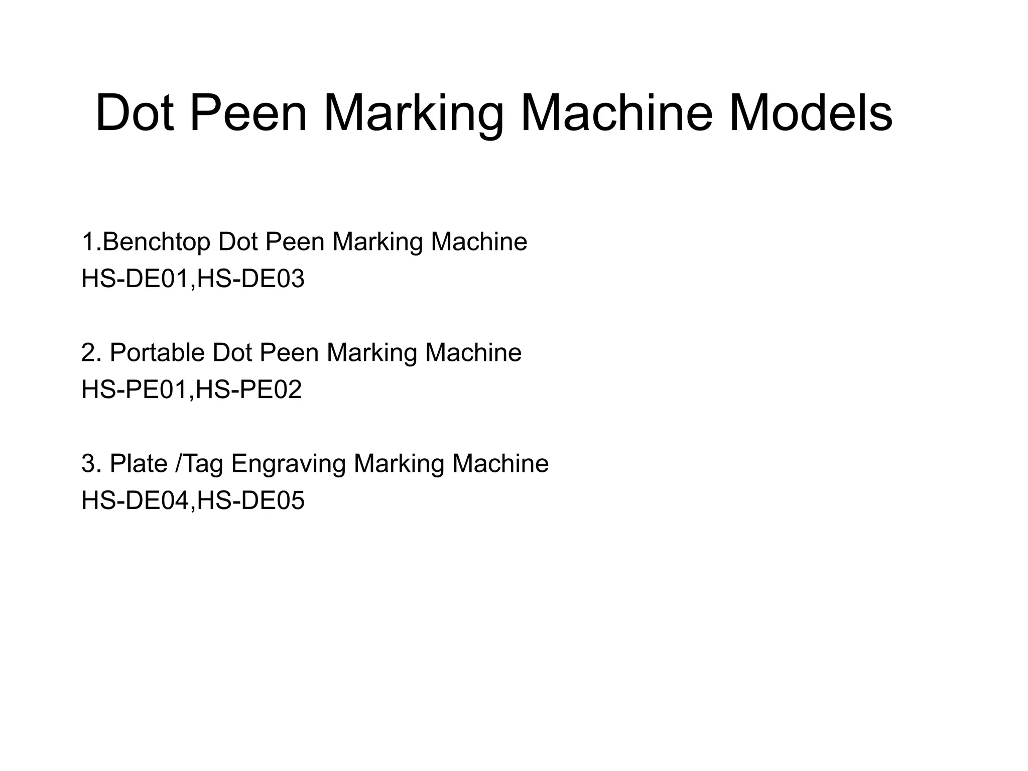 HeatSign Dot Peen Pin Marking Machine | PPT