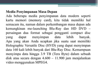 Heatsink dan perkembangan storage dalam komputer | PPTX
