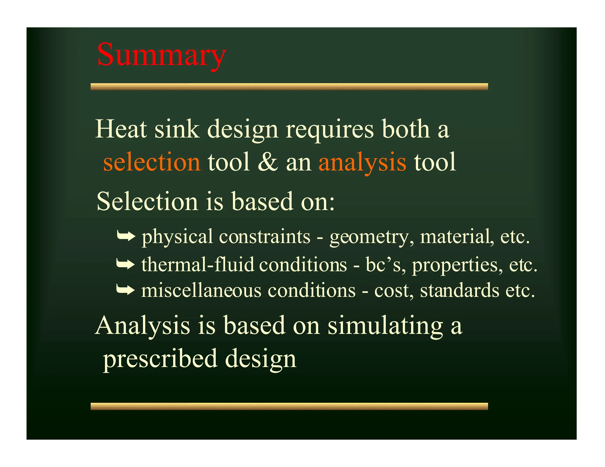 Thermal Design and Optimization of Heat Sinks | PDF