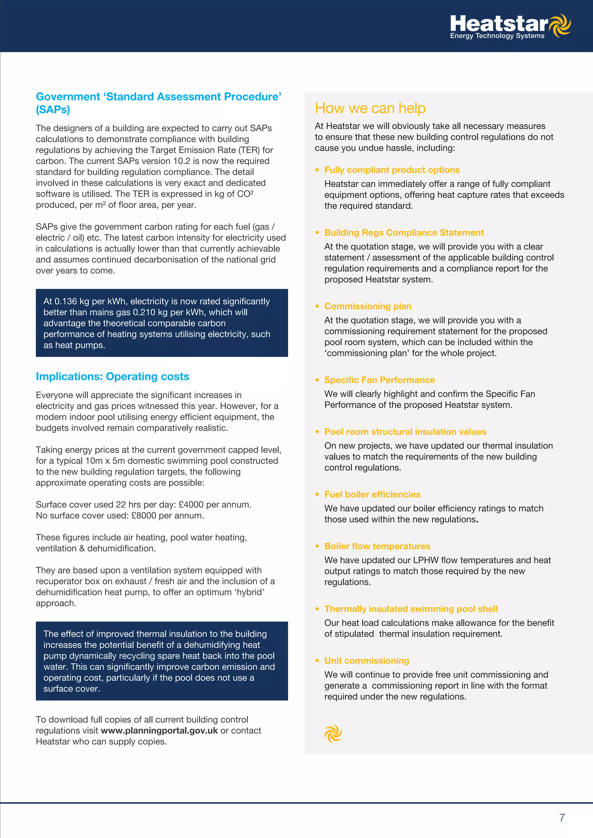 Heatstar Technical Advice paper - 'New 2022 building regulations' | PDF