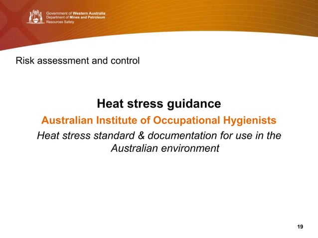 HeatStress.ppt in industrial hygiene safety | PPT