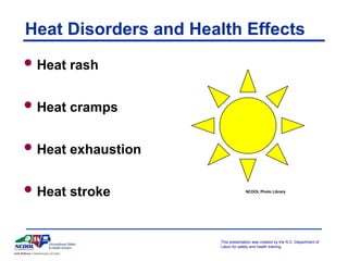 heat stress presentation by NC Department | PPTX