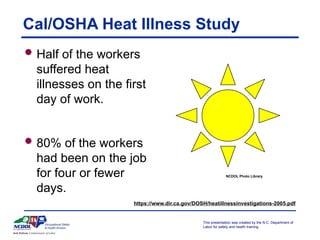 heat stress presentation by NC Department | PPTX