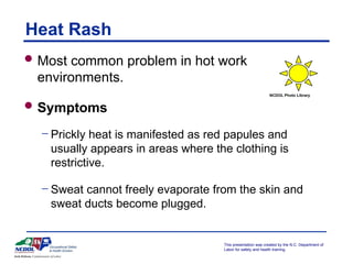 heat stress presentation by NC Department | PPTX