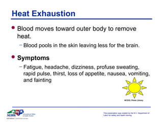 heat stress presentation by NC Department | PPTX