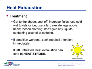 heat stress presentation by NC Department | PPTX