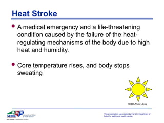 heat stress presentation by NC Department | PPTX