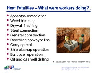 heat stress presentation by NC Department | PPTX