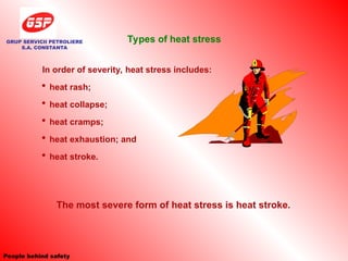 HEAT STRESS Presentation in hot conditions areas | PPT