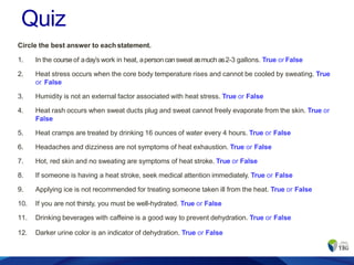 -- Heat Stress -- Training PPT | PDF