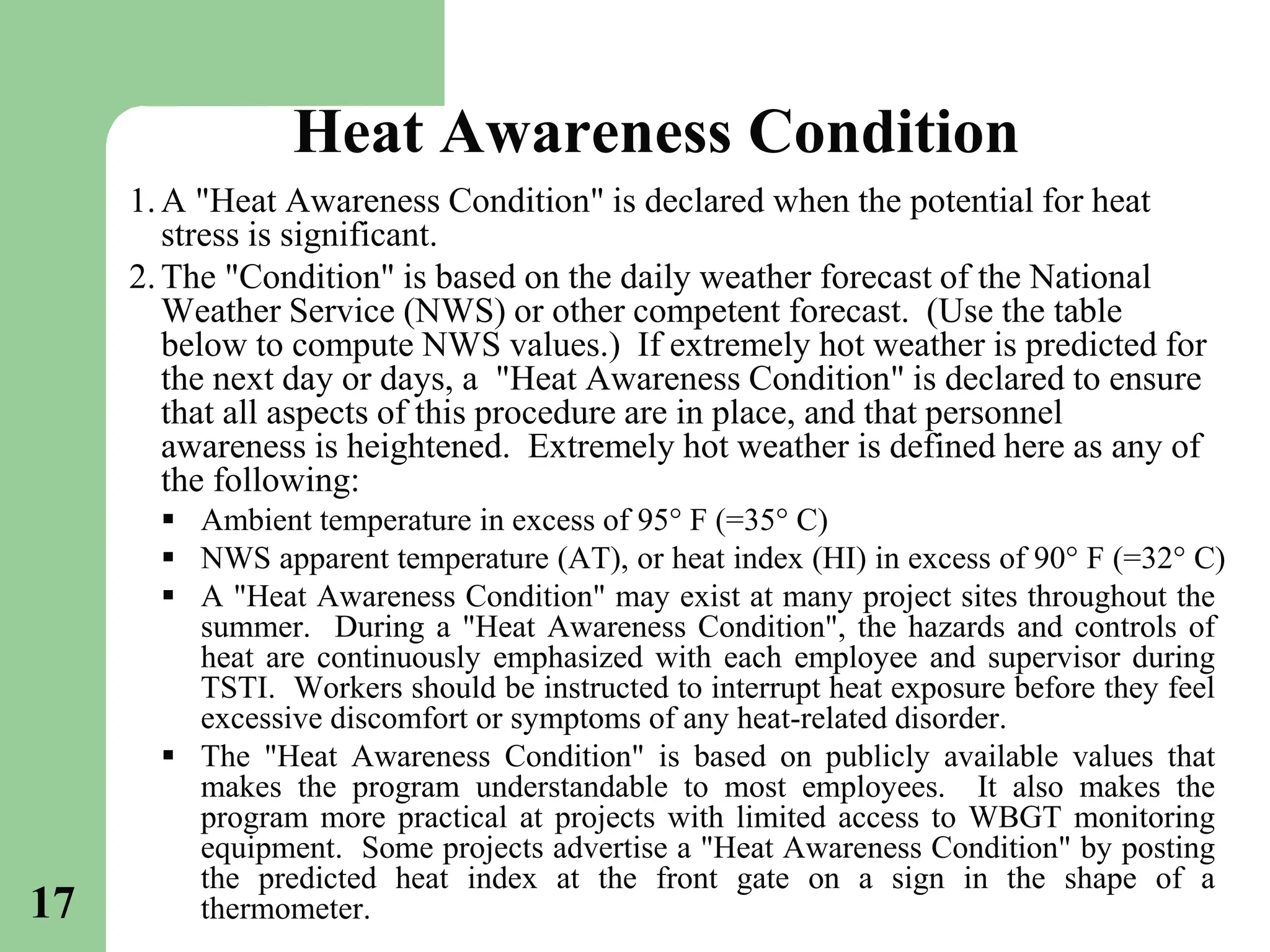 Heat Stress HSE Presentation regarding heat stress | PPT
