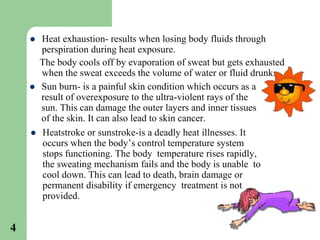 Heat Stress HSE Presentation regarding heat stress | PPT