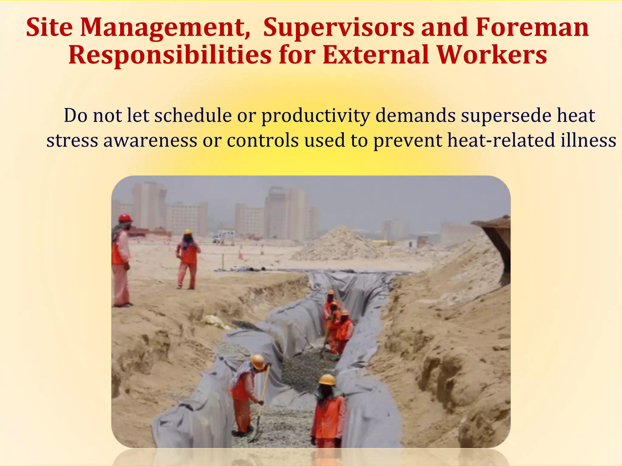 Heat stress program (management's role) | PPT