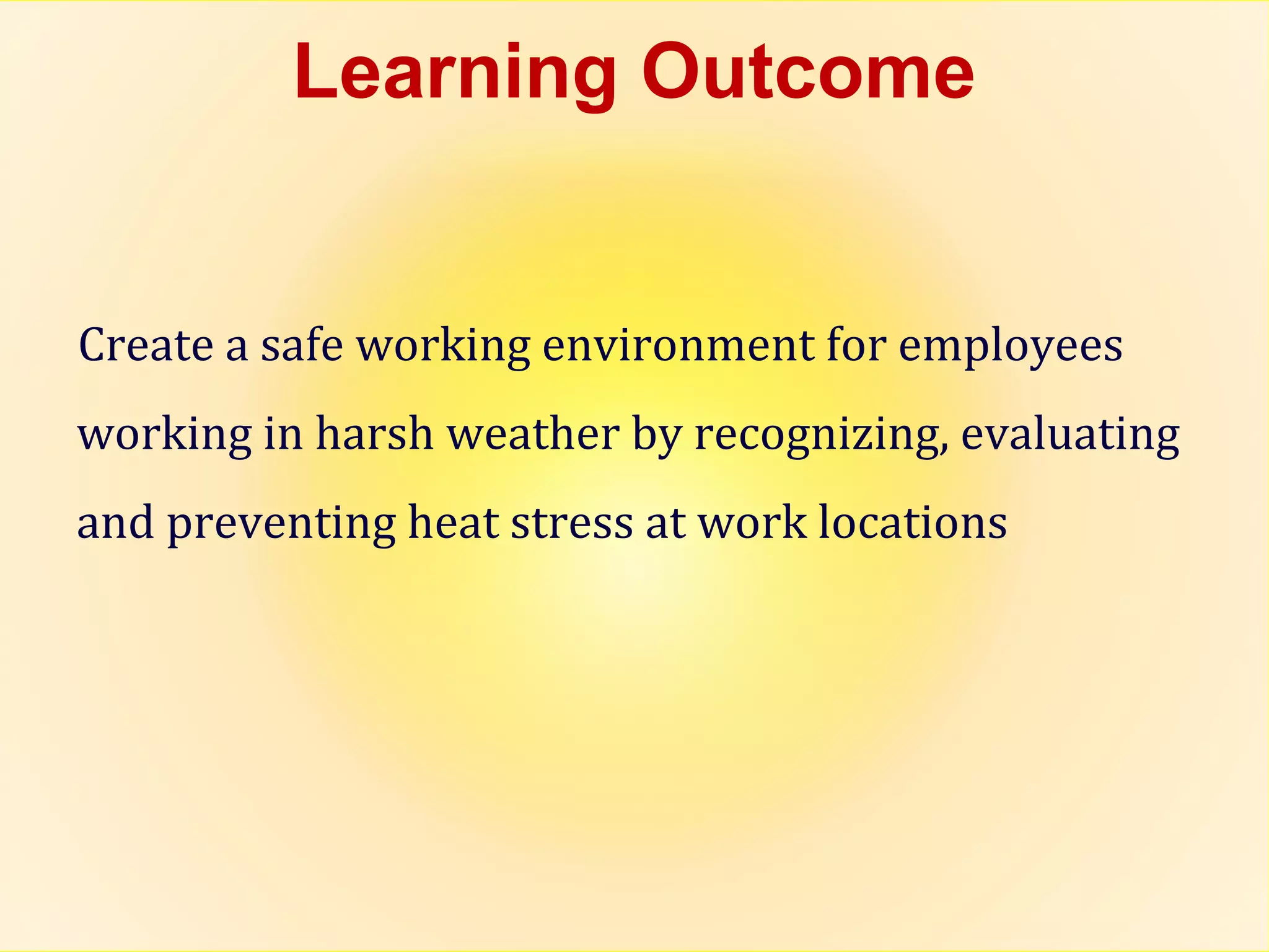 Heat stress program (management's role) | PPT