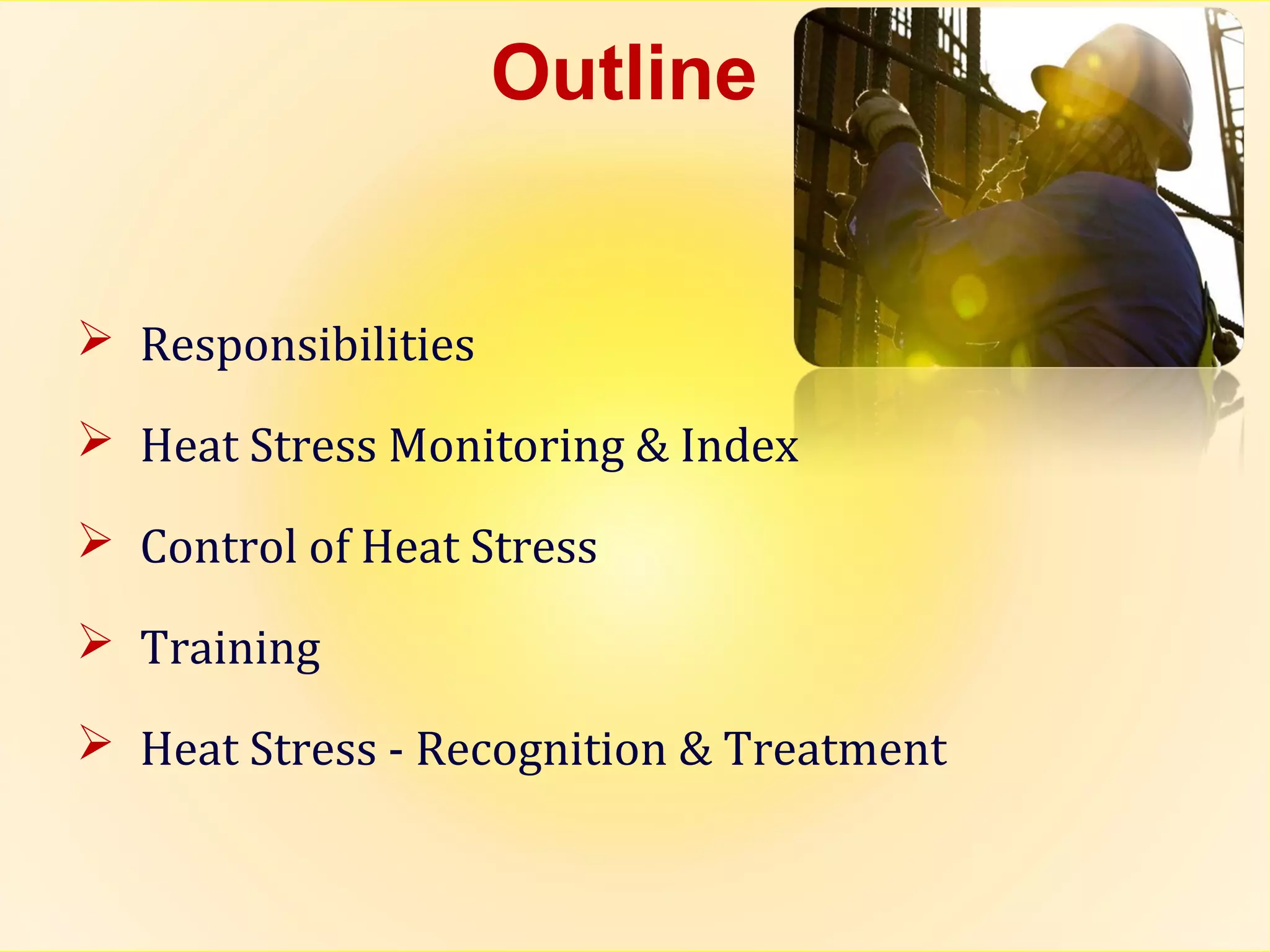 Heat stress program (management's role) | PPT