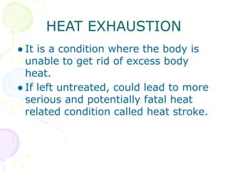 heat stroke also known as sun stroke or Hyperthermia | PPTX
