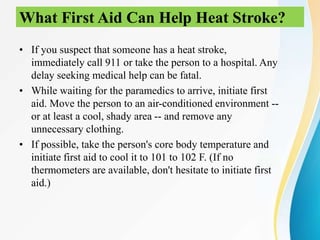 Heat Stroke First Aid Dos And Donts