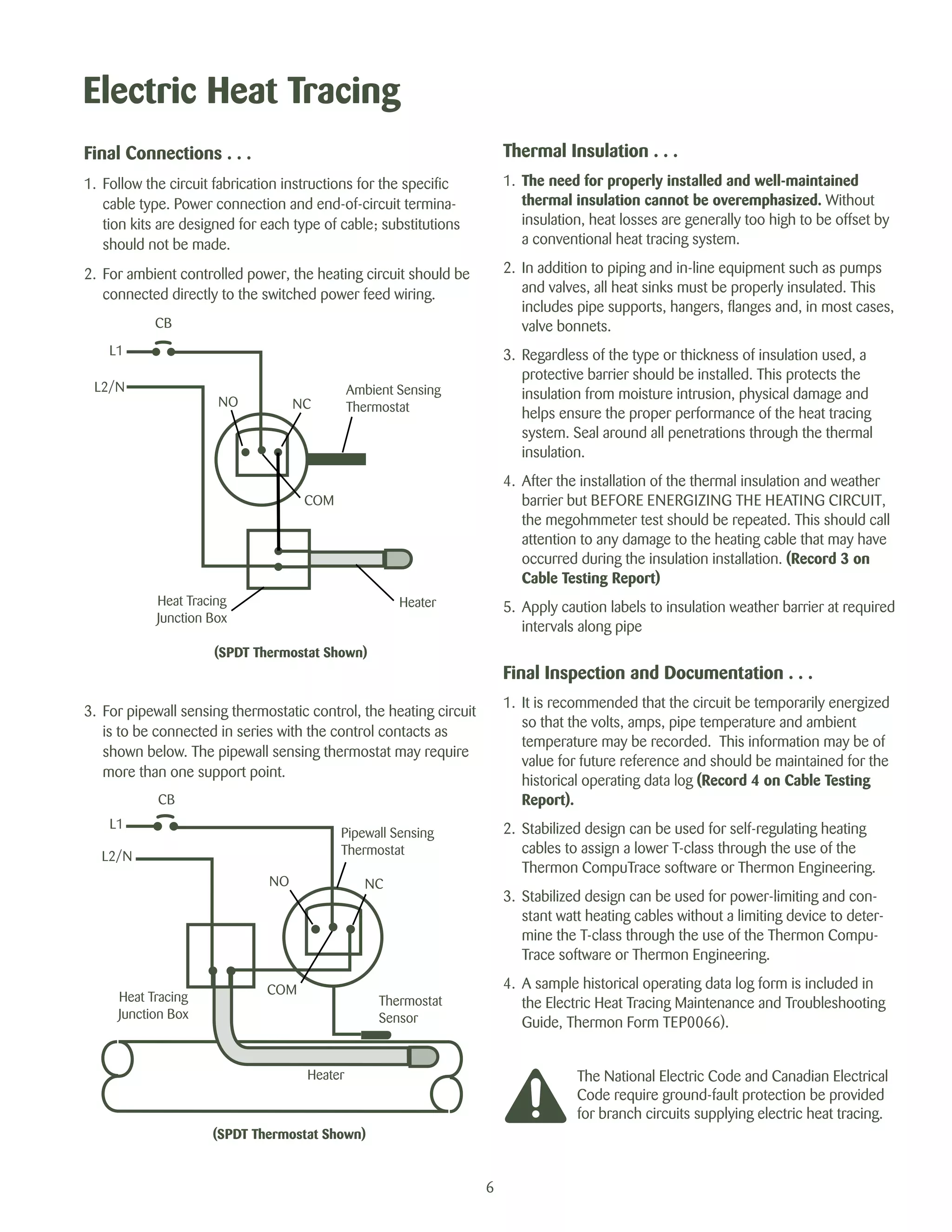Heat tracing installation by Thermon | PDF