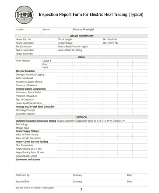 Electric Heat tracing maintenance and troubleshooting by Thermon | PDF