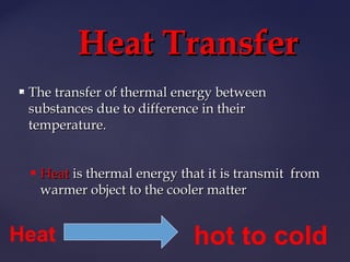 Heat transfer: thermodynamics | PPT