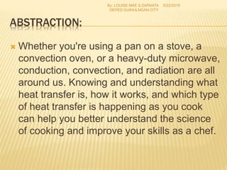 The Relationship Between Heat Transfer and Cooking | PPTX