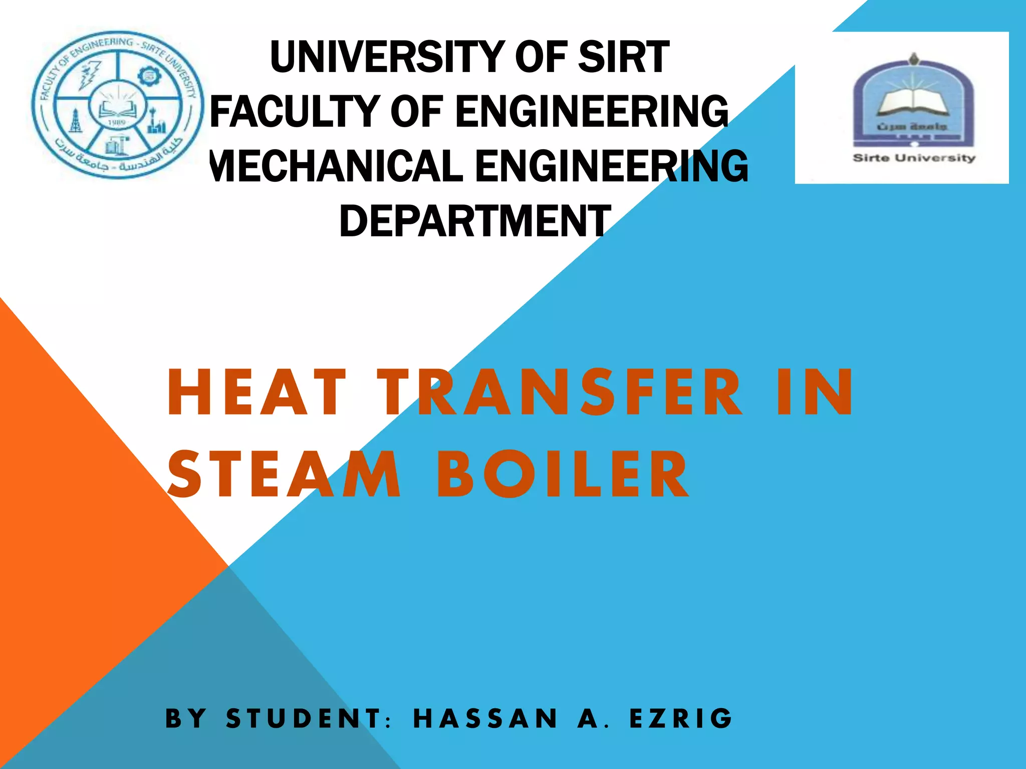 heat transfer in steam boilers | PPTX
