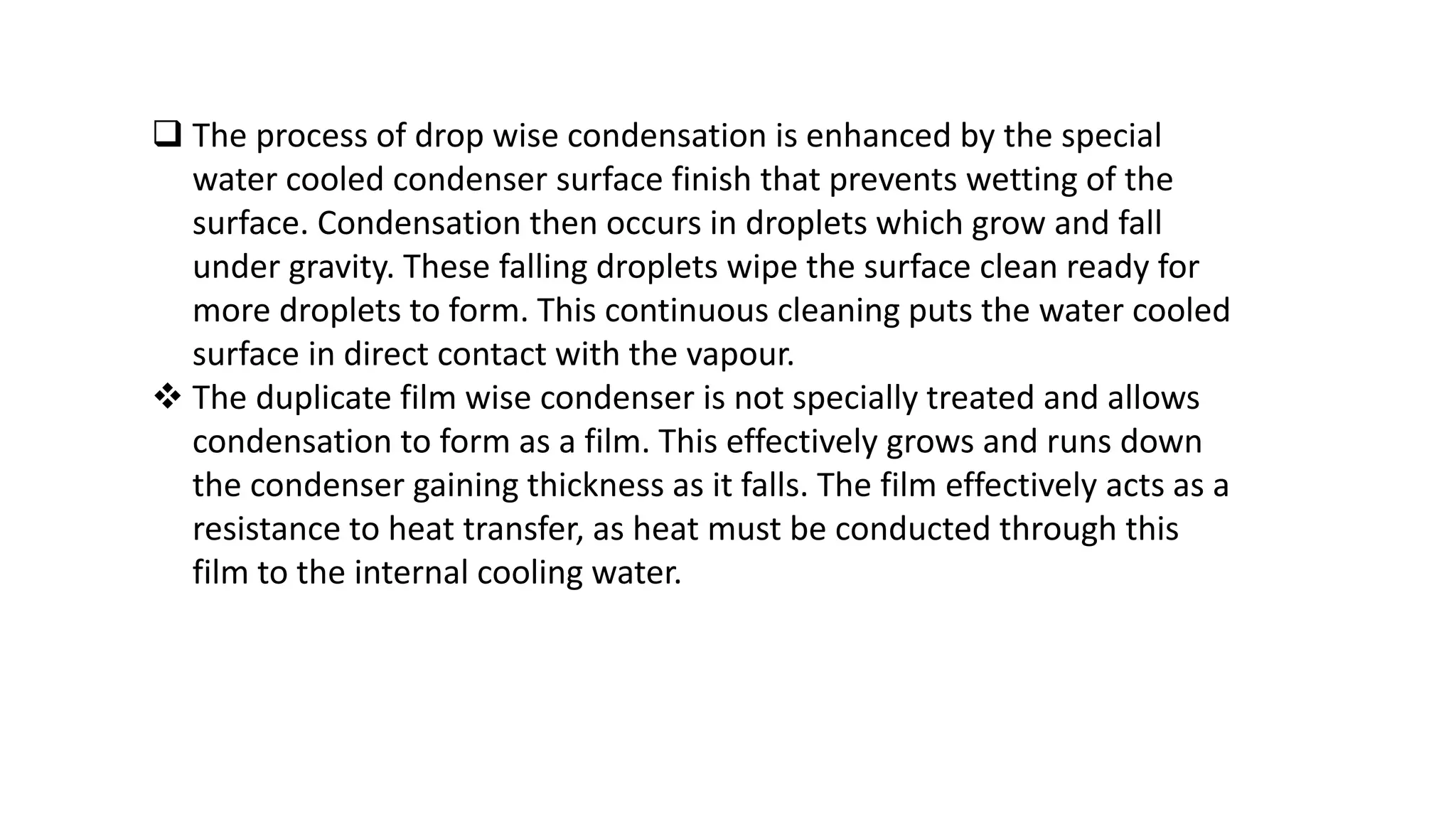condensation of vapor film wise and drop film wise condensation | PPT