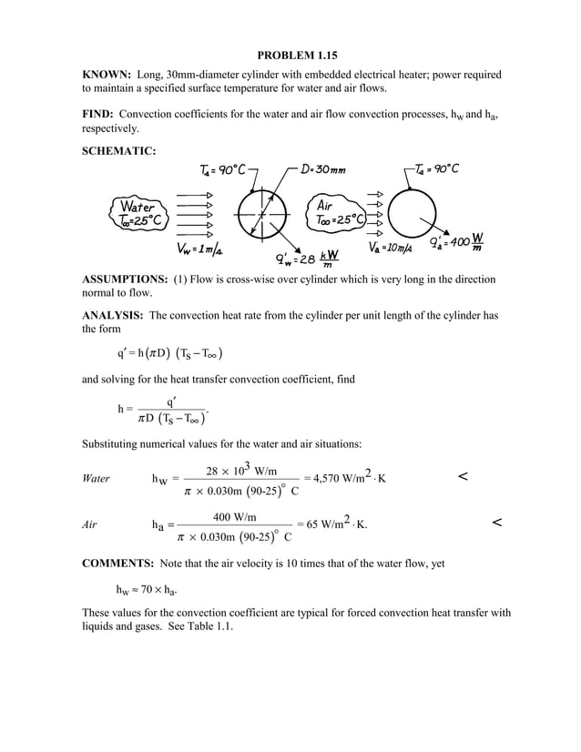 Heat transfer 5th ed incropera solution manual | PDF