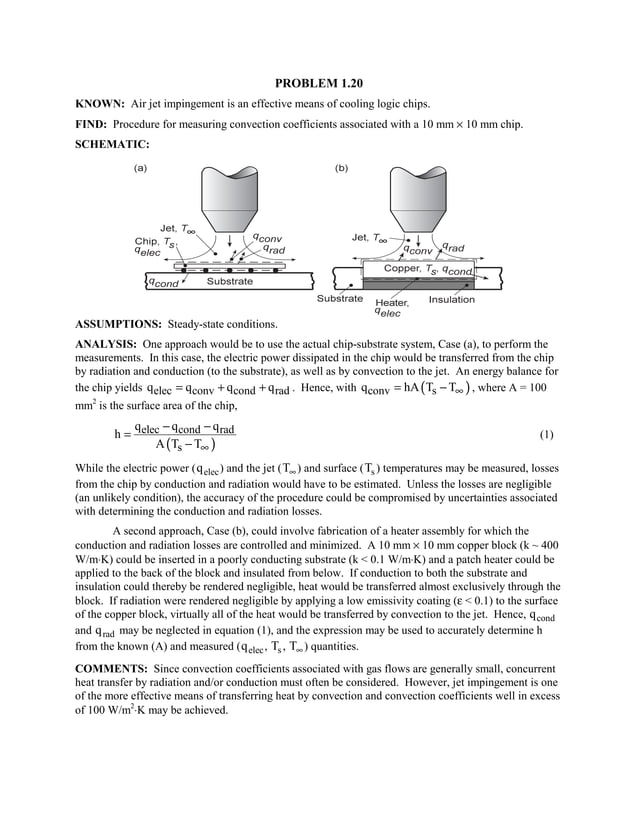 Heat transfer 5th ed incropera solution manual | PDF