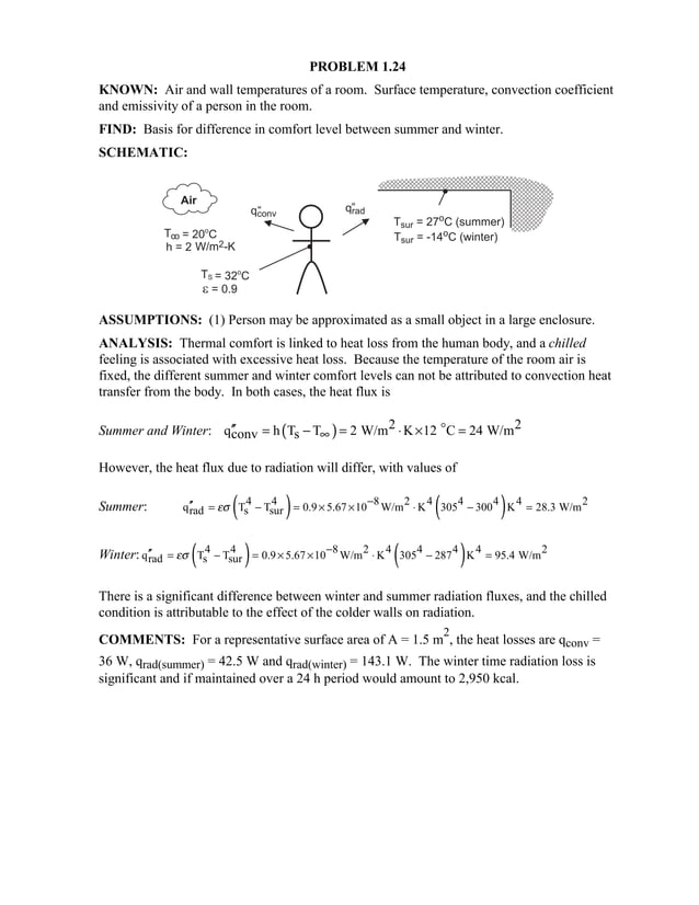Heat transfer 5th ed incropera solution manual | PDF