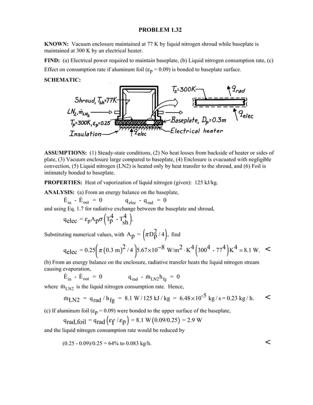 Heat transfer 5th ed incropera solution manual | PDF