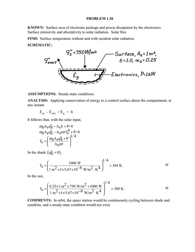 Heat transfer 5th ed incropera solution manual | PDF